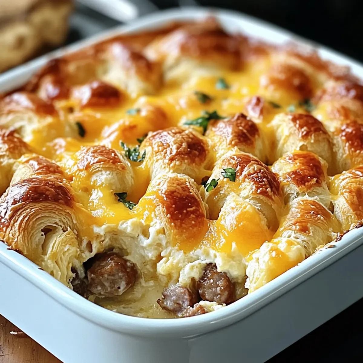 Overnight Croissant Breakfast Casserole: Easy & Delicious
