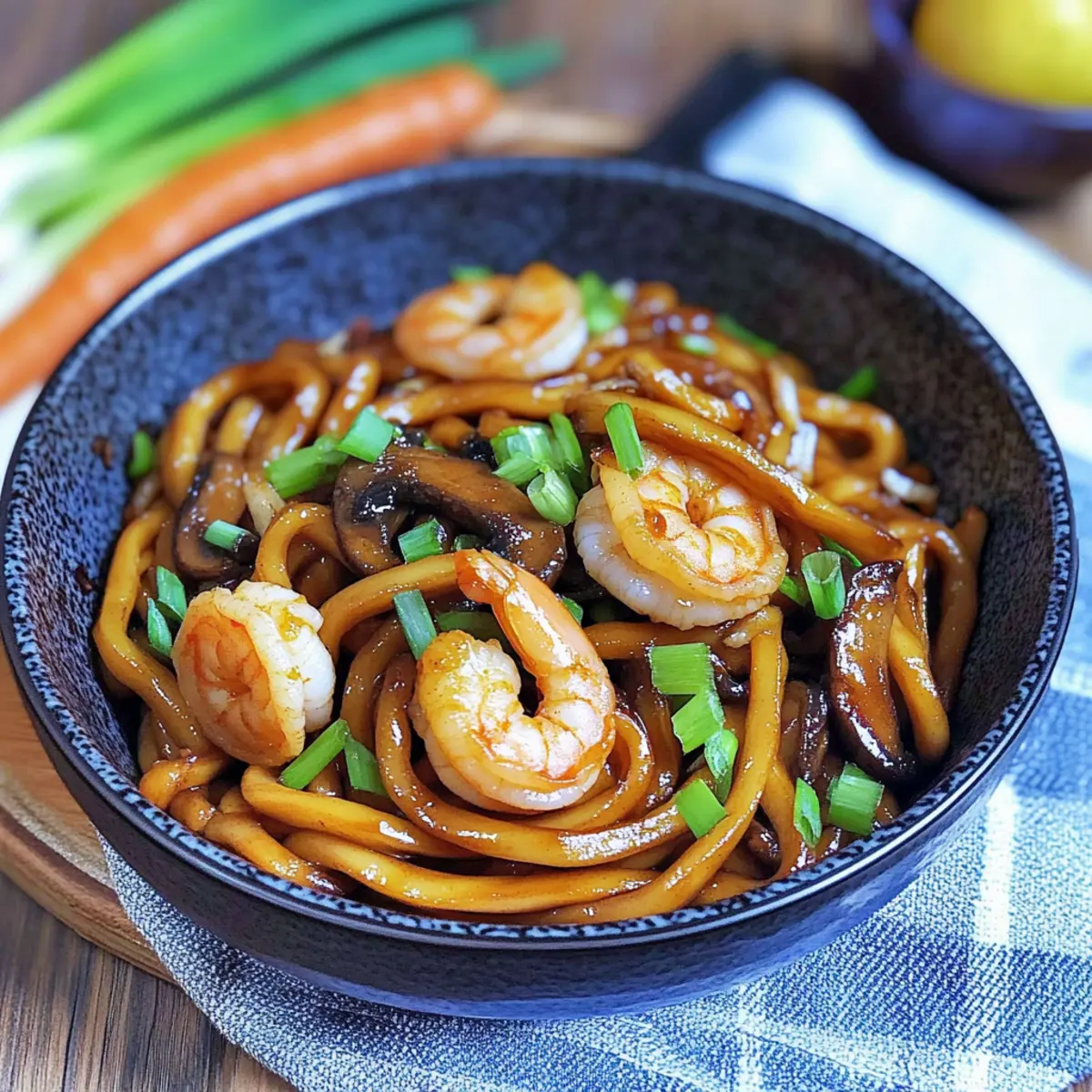 Easy 20-Minute Yaki Udon with Shrimp for Cozy Nights