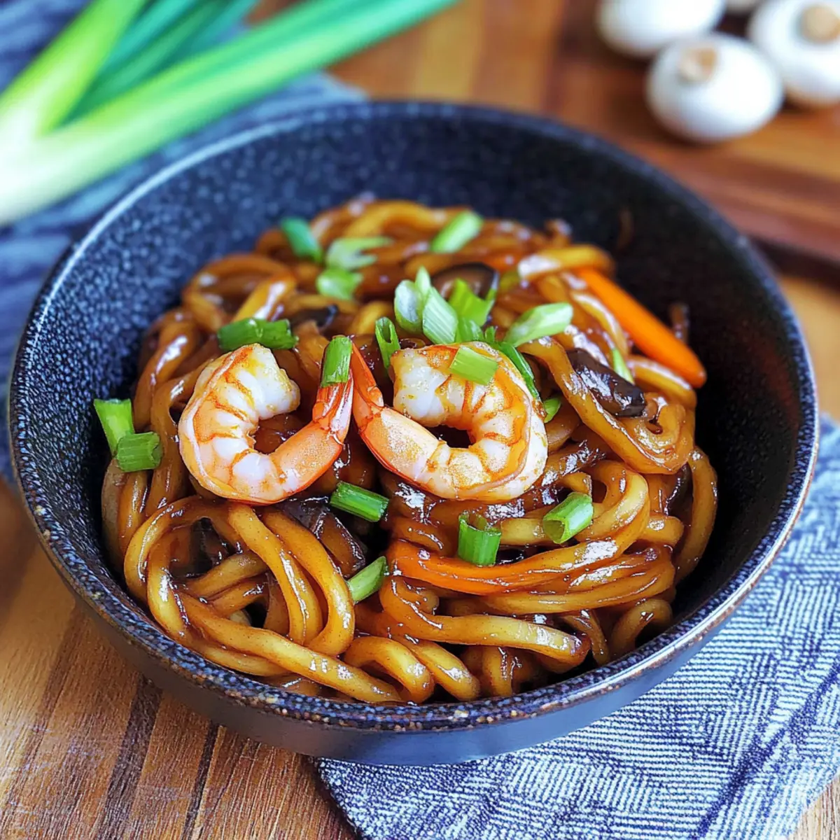 Easy 20-Minute Yaki Udon with Shrimp for Cozy Nights